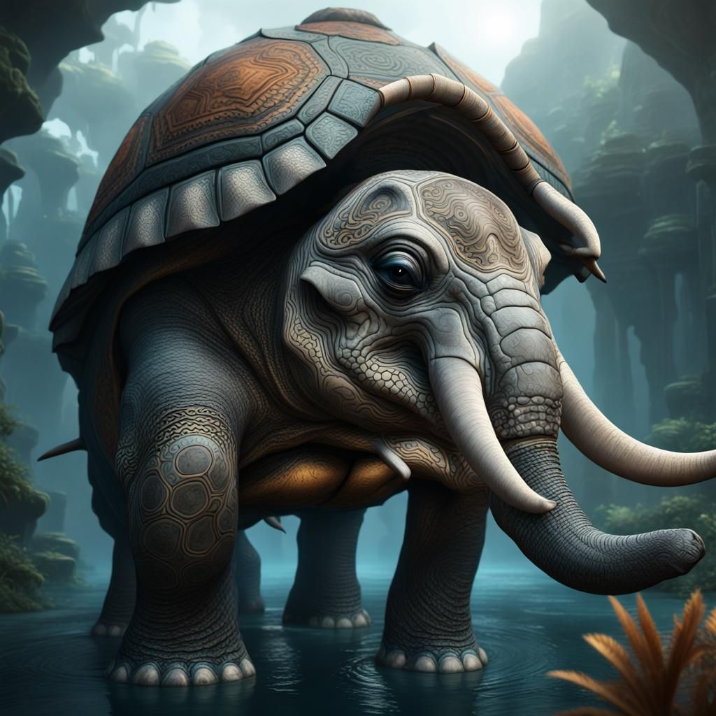 Turtelephant...A Turtle with an Elephants head