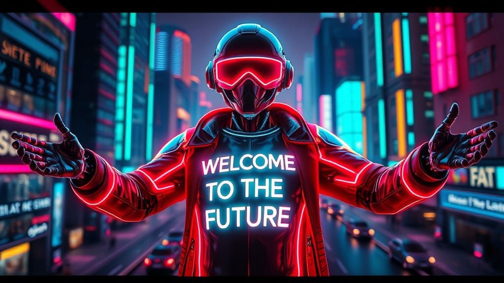 Welcome to the future! - Futuristic Cyborg Tour Guide in a ...
