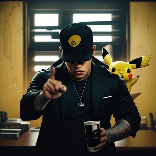 Pikachu as a gangster - Pikachu as a gangster