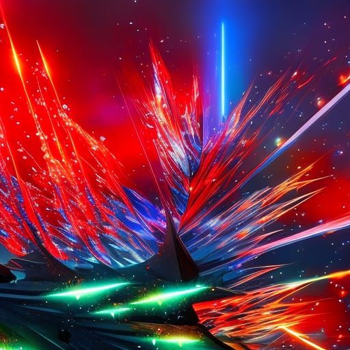 crystal explosion - AI Generated Artwork - NightCafe Creator