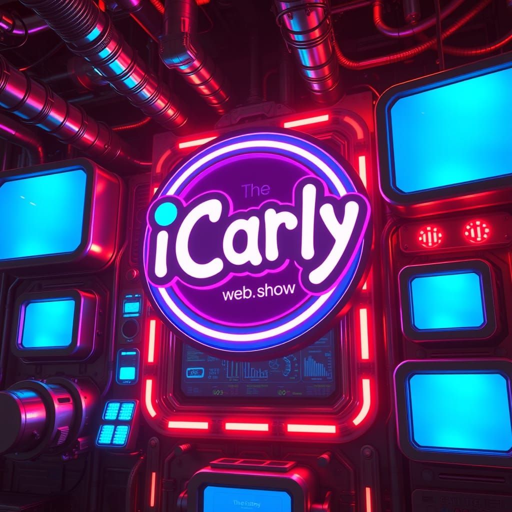 Futuristic iCarly Machine Activated in Neon-Lit, P... - AI Art