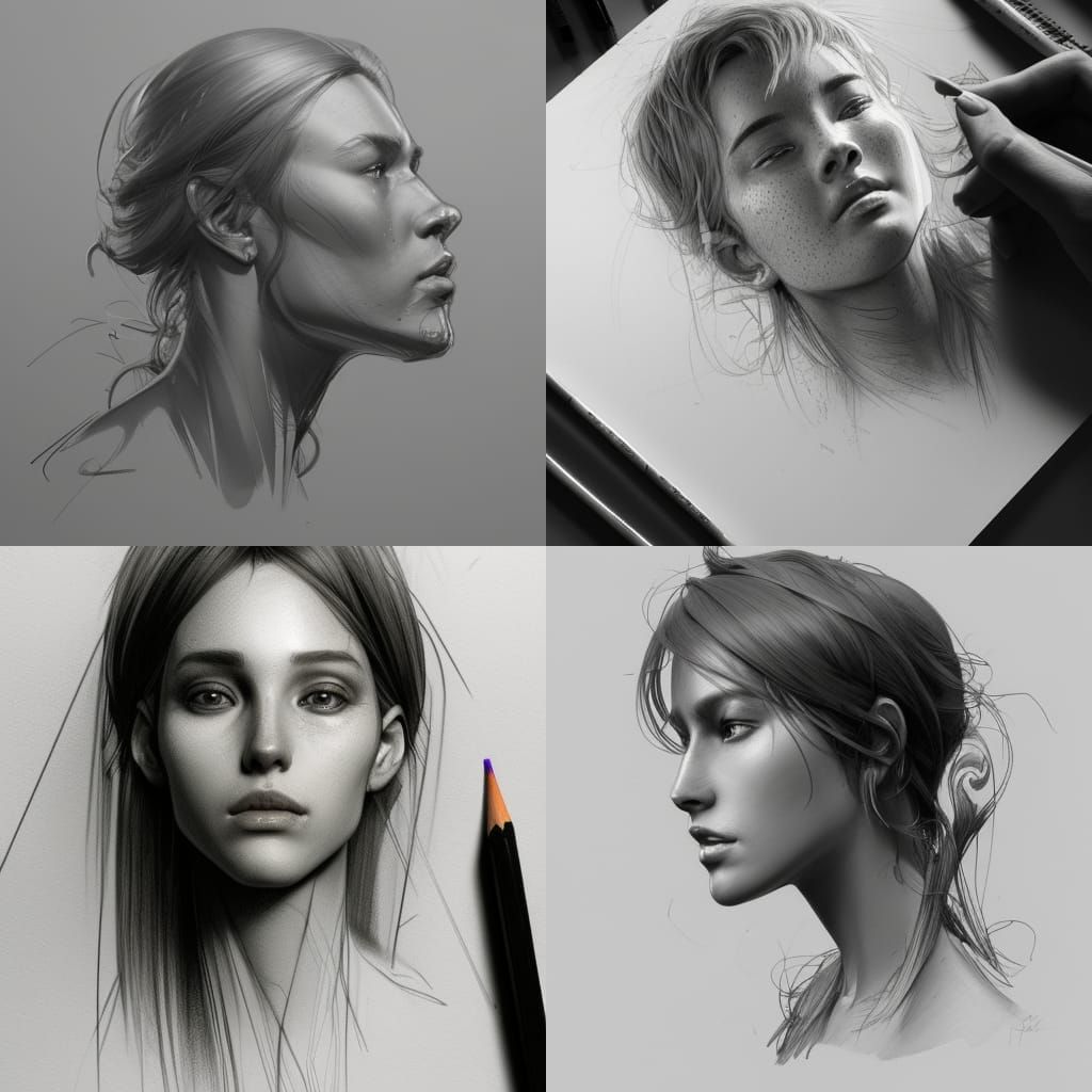 a realistic pencil sketch - AI Generated Artwork - NightCafe Creator