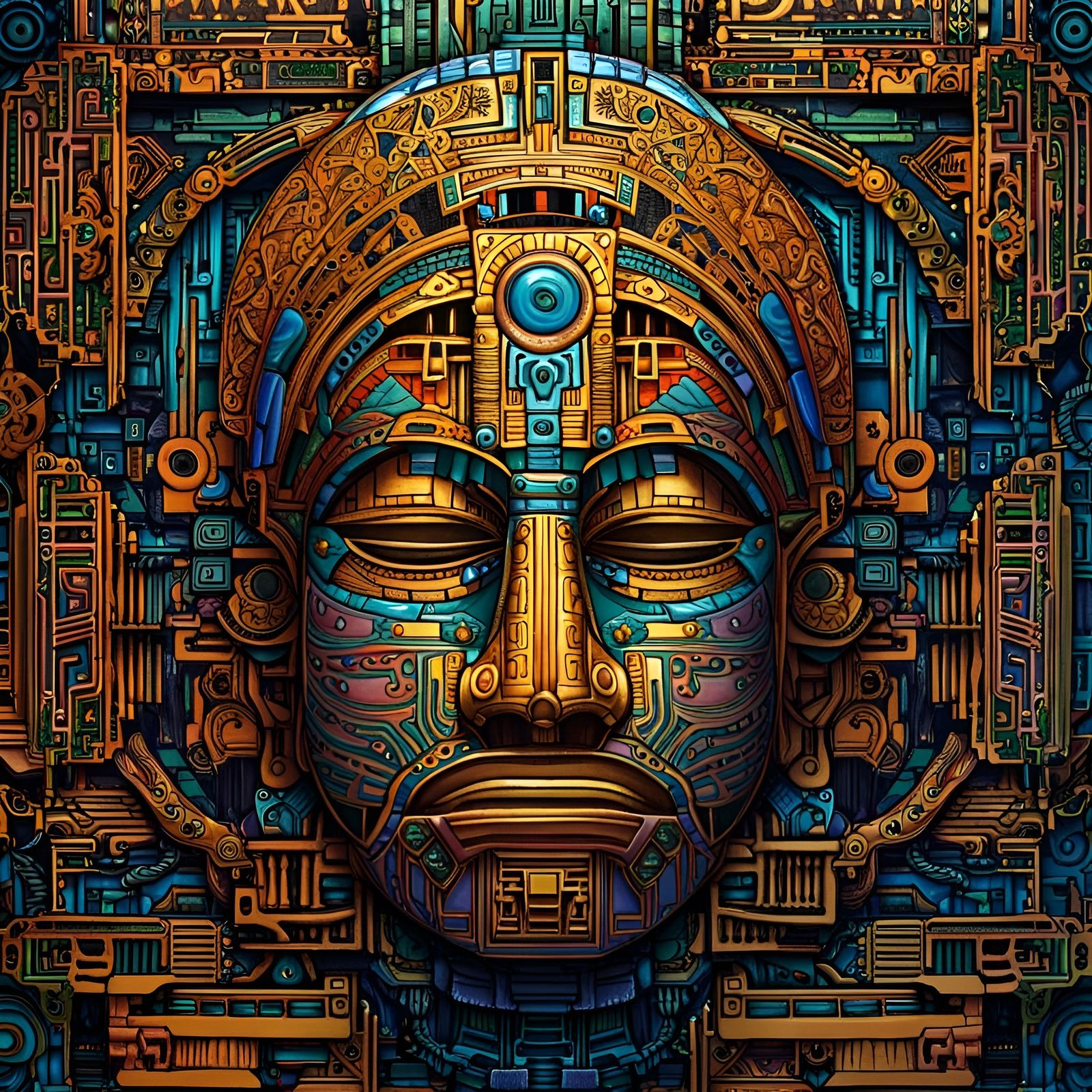 Abstract geometric psy-sci-fi 20jul23 - AI Generated Artwork ...