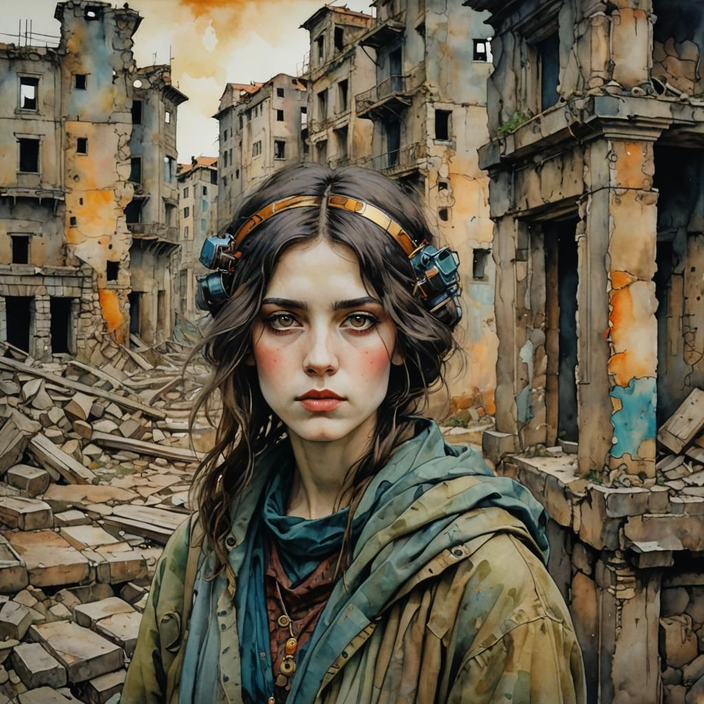 Post-apocalyptic Portrait - AI Generated Artwork - NightCafe Creator