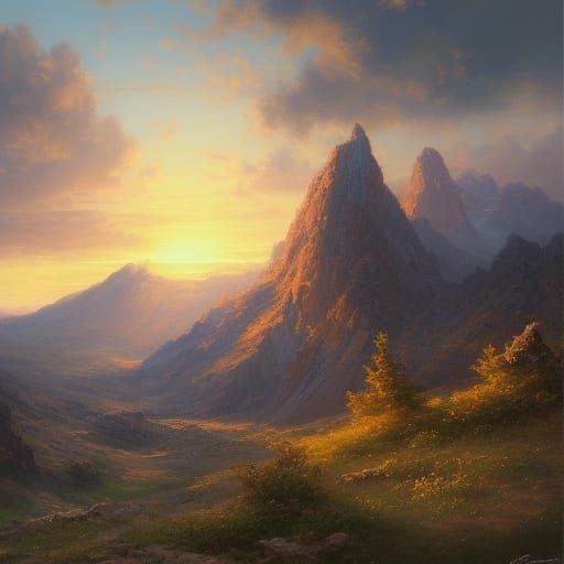 mountainscapes I - AI Generated Artwork - NightCafe Creator