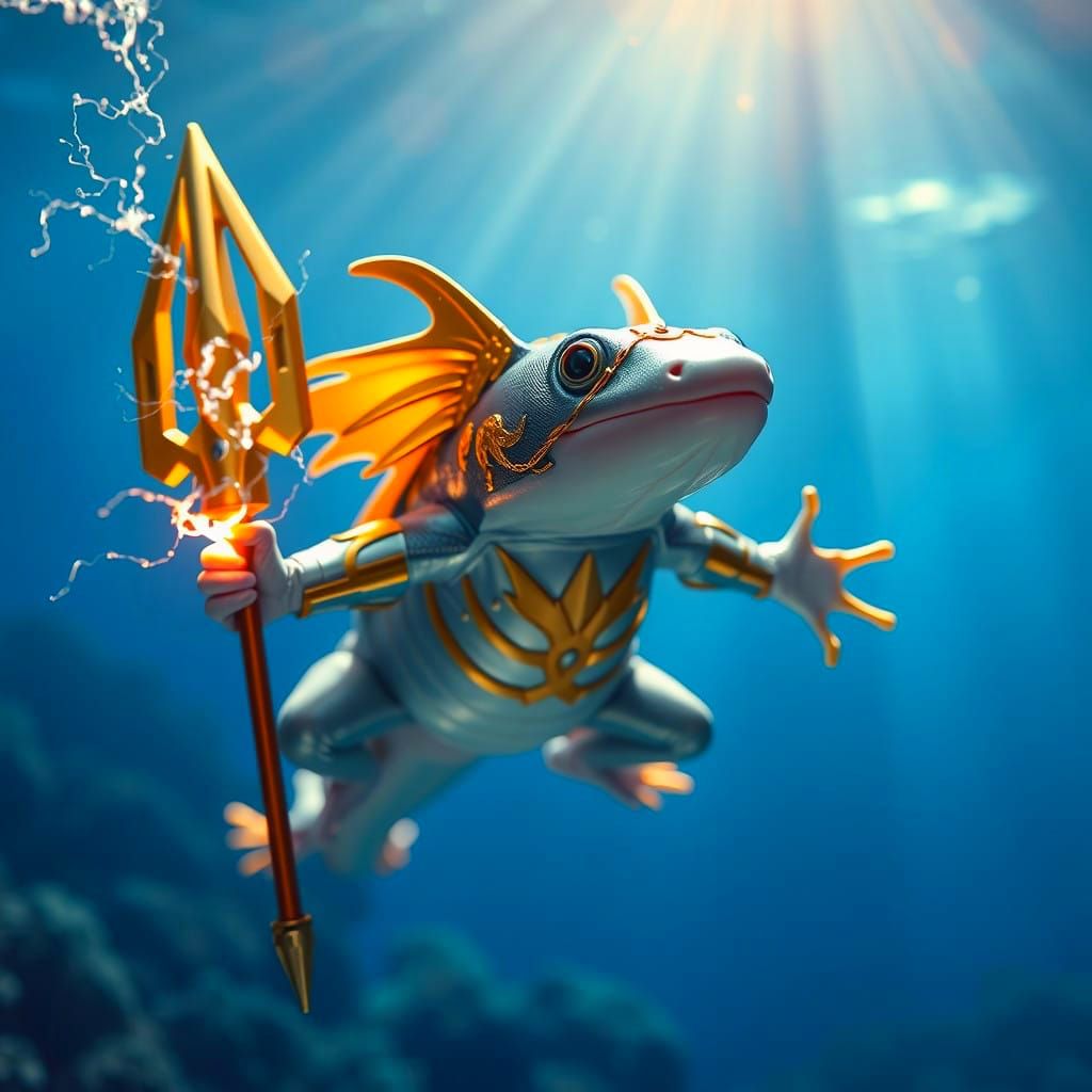 Aqua Axolotl, Super Amphibian - Epic Aquatic Hero: Axolotl i...