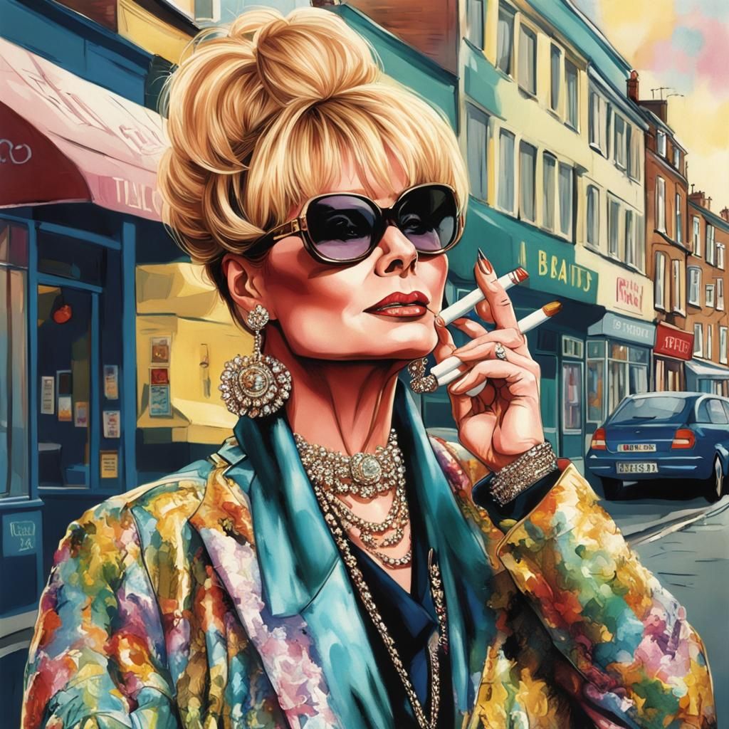 PATSY a character from the TV show ABSOLUTELY FABULOUS ,talk thin ...