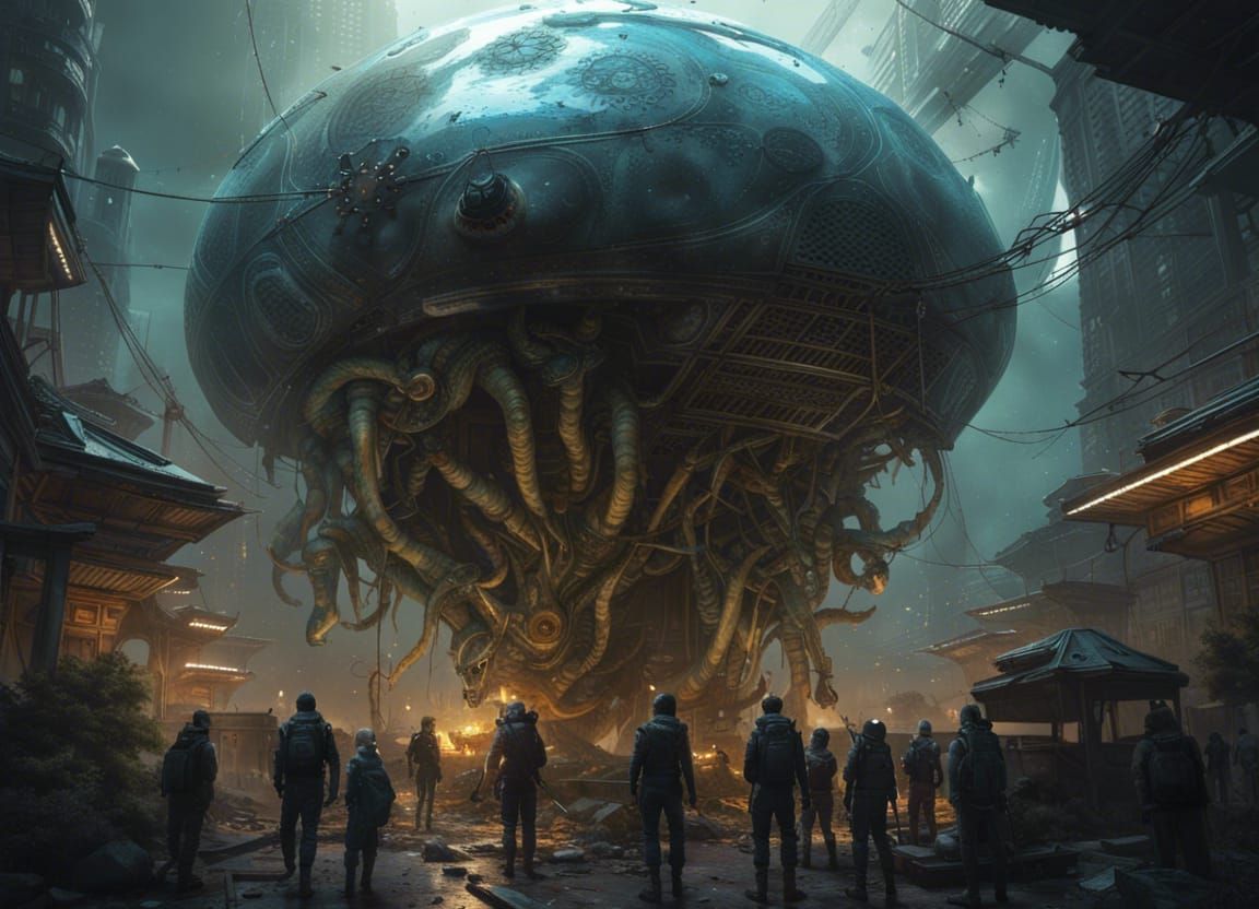 Captured alien drone - AI Generated Artwork - NightCafe Creator