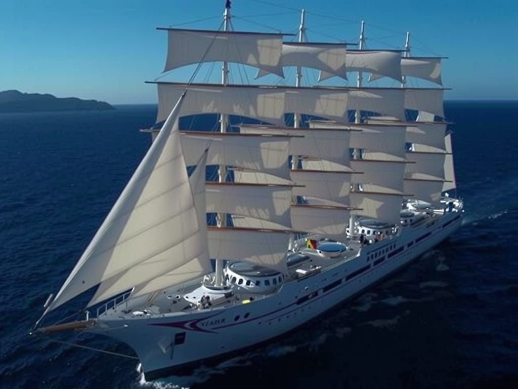 The majestic SV Golden Horizon, a steel-hulled five-masted barque ...