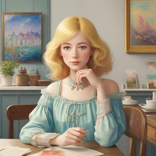 Having Coffee - AI Generated Artwork - NightCafe Creator