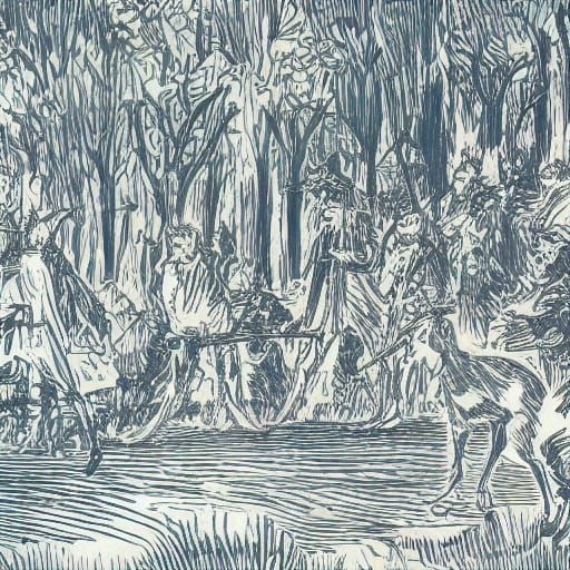 Ethereal Vampires Dance Under the Moonlit Sky in a... - AI Art