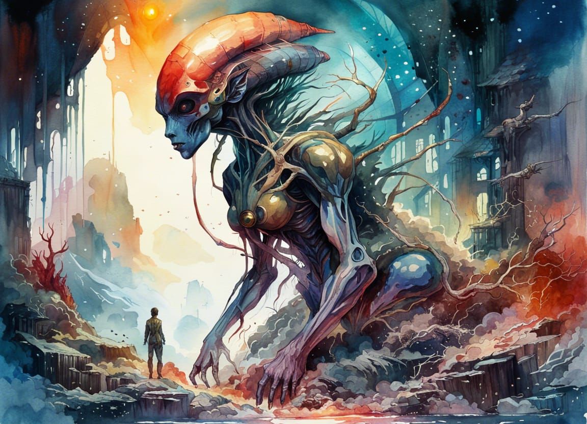 Alien - AI Generated Artwork - NightCafe Creator