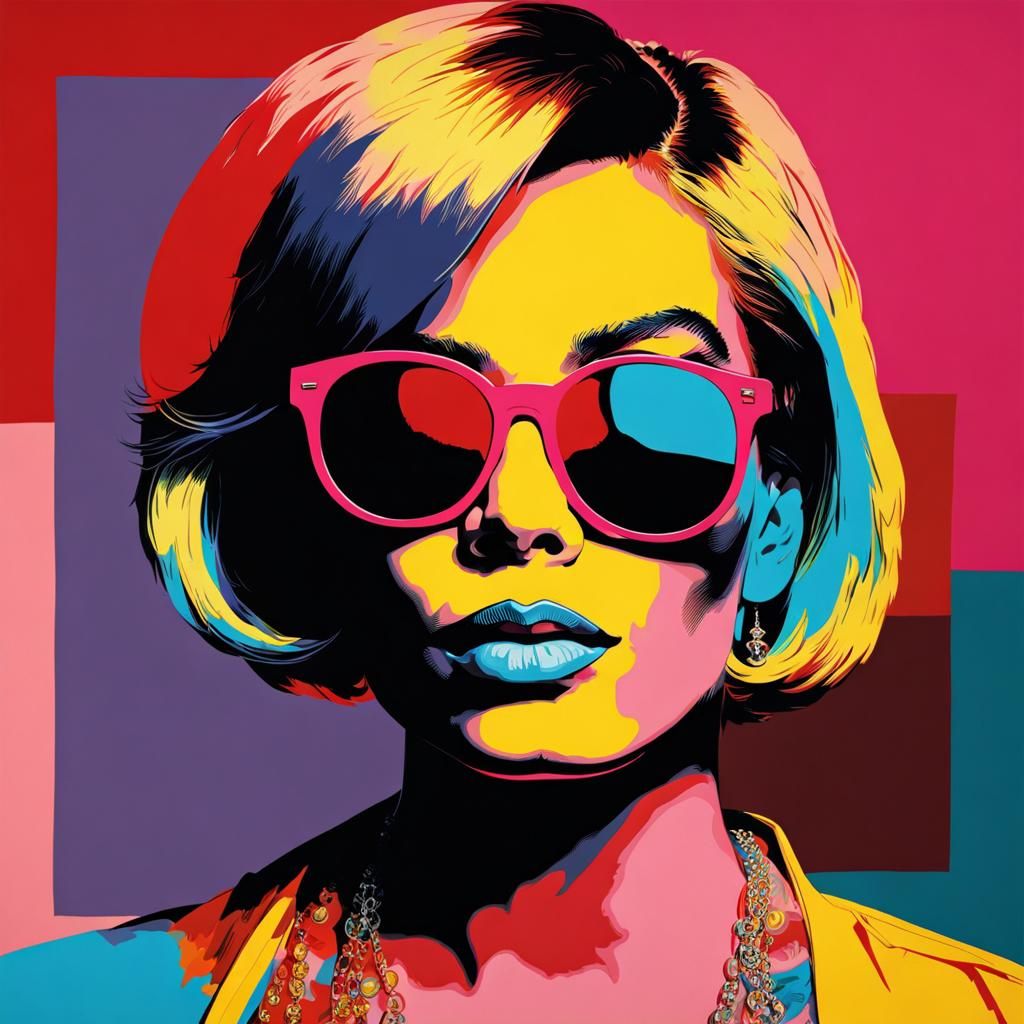 Portrait by Andy Warhol - AI Generated Artwork - NightCafe Creator