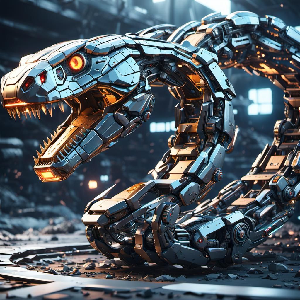mecha snake - AI Generated Artwork - NightCafe Creator