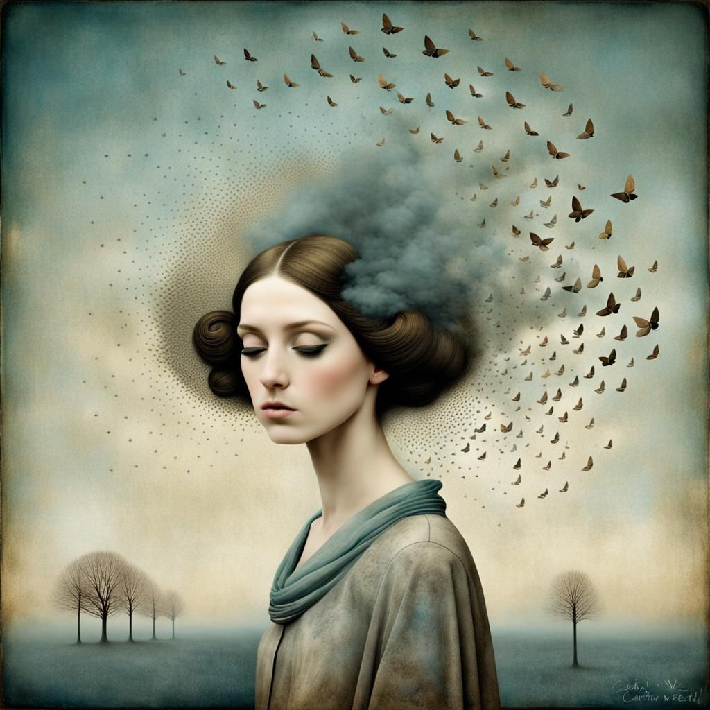 All we are is dust in the wind. Abstract, surreal, Optical illusion ...