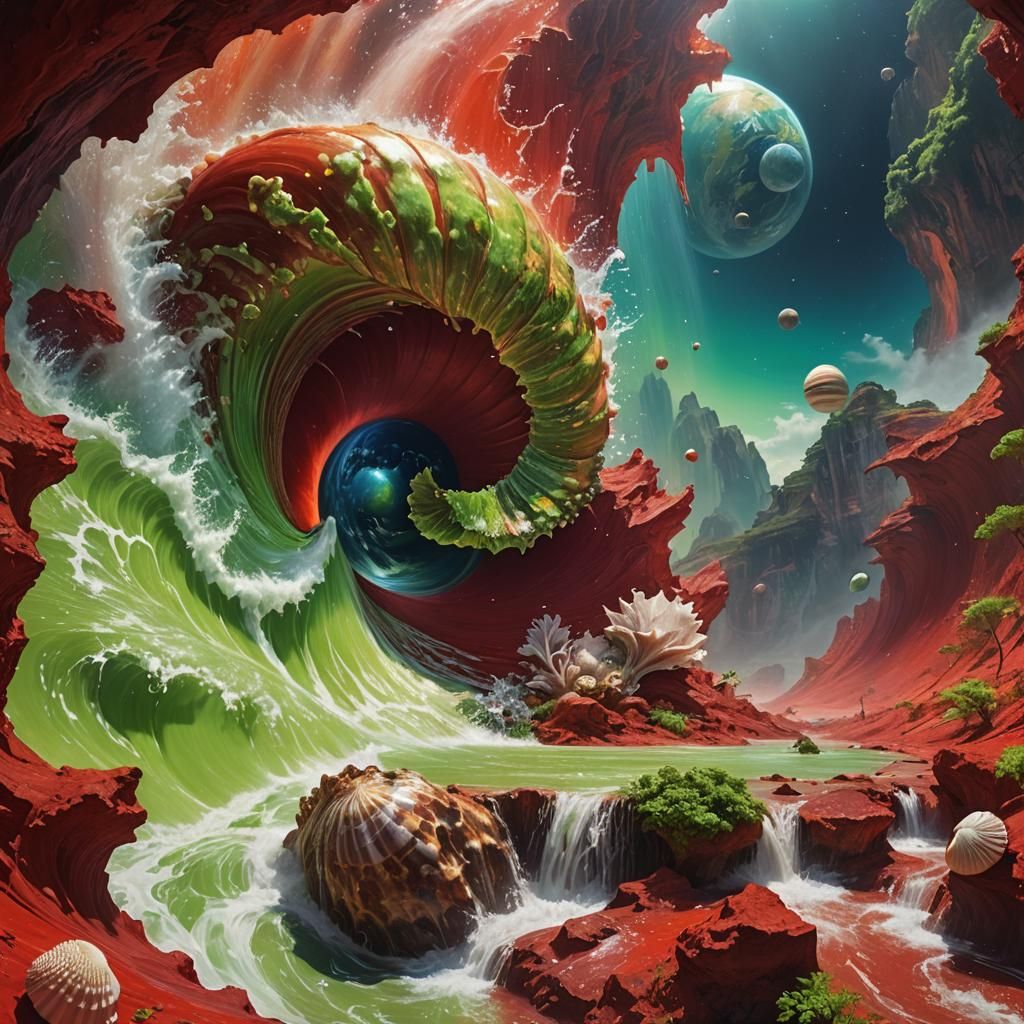 Color-busting planet - AI Generated Artwork - NightCafe Creator