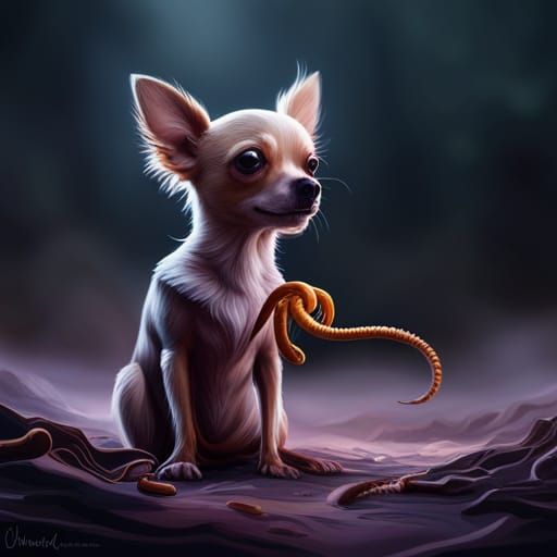 Chihuahua alien - AI Generated Artwork - NightCafe Creator