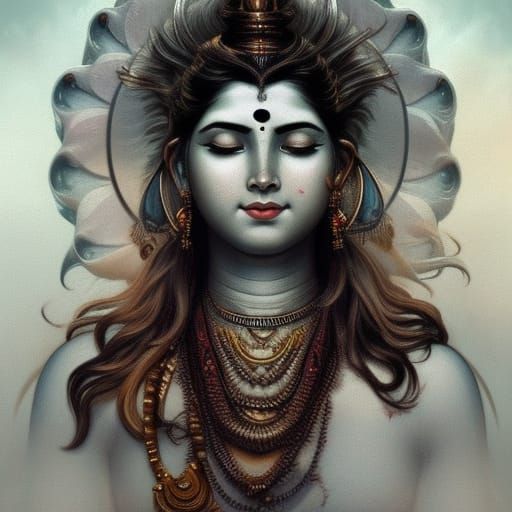 lord shiva head and shoulders portrait, 8k resolution concept art ...