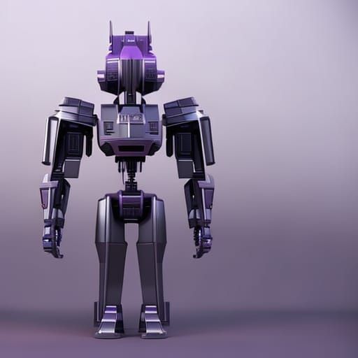 Giant Toaster Robot purple - AI Generated Artwork - NightCafe Creator