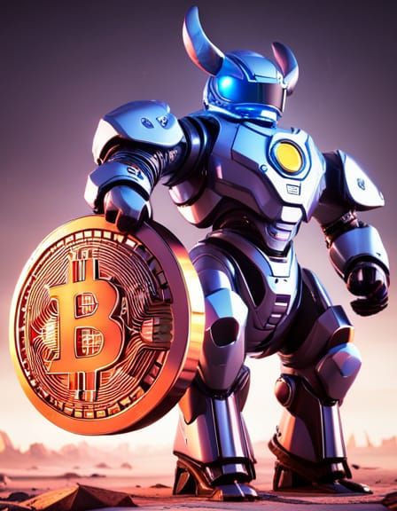 A Bitcoin bull - AI Generated Artwork - NightCafe Creator