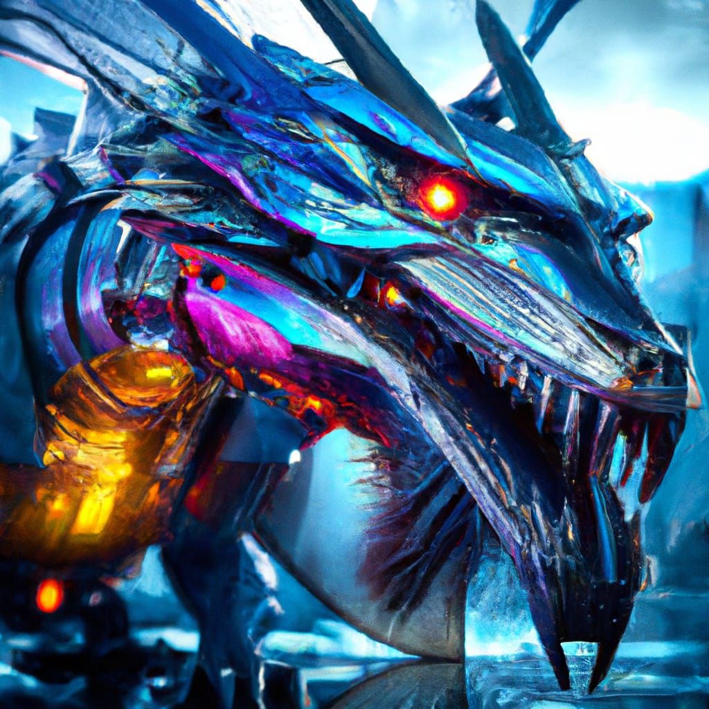 legendary demon robot dragon. - AI Generated Artwork - NightCafe Creator