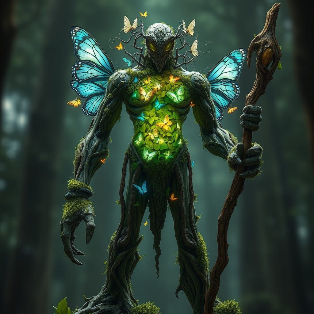 Warforged Spore Druid - Surreal Warforged Spore Druid Embodi...