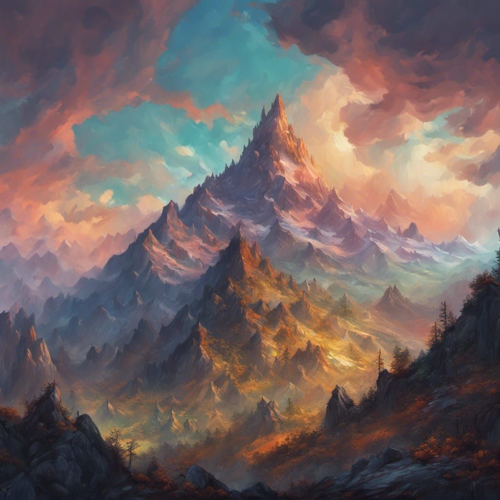 Mountain peak - AI Generated Artwork - NightCafe Creator