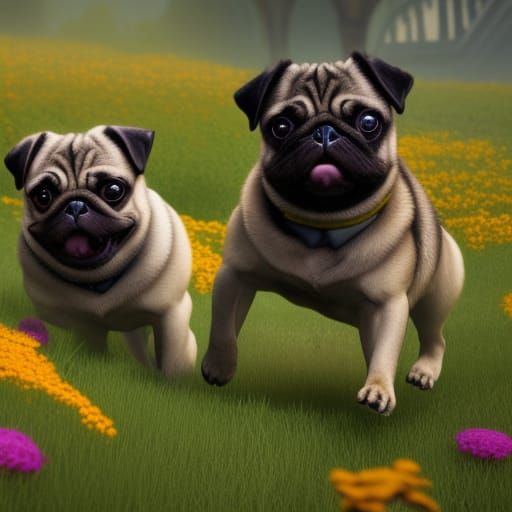 pugs - AI Generated Artwork - NightCafe Creator