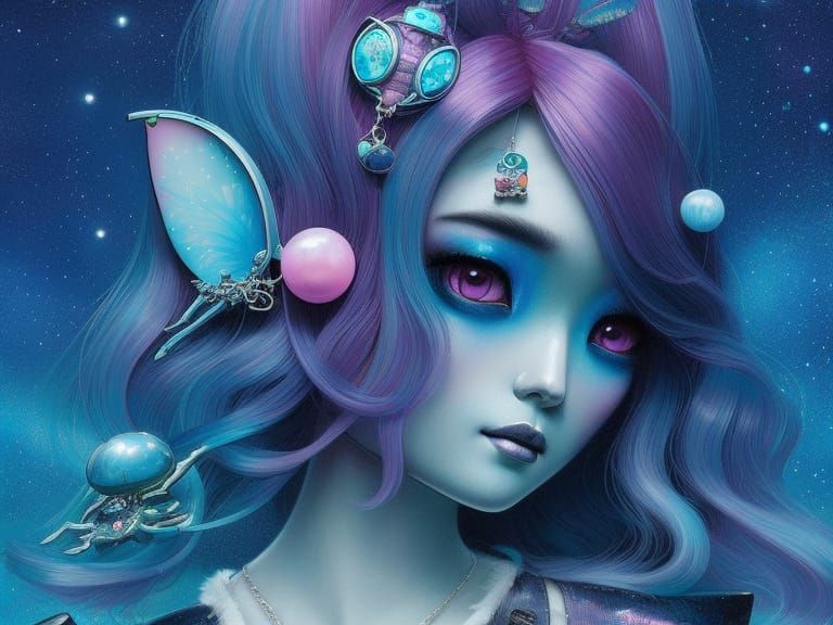 Galaxy elf - AI Generated Artwork - NightCafe Creator