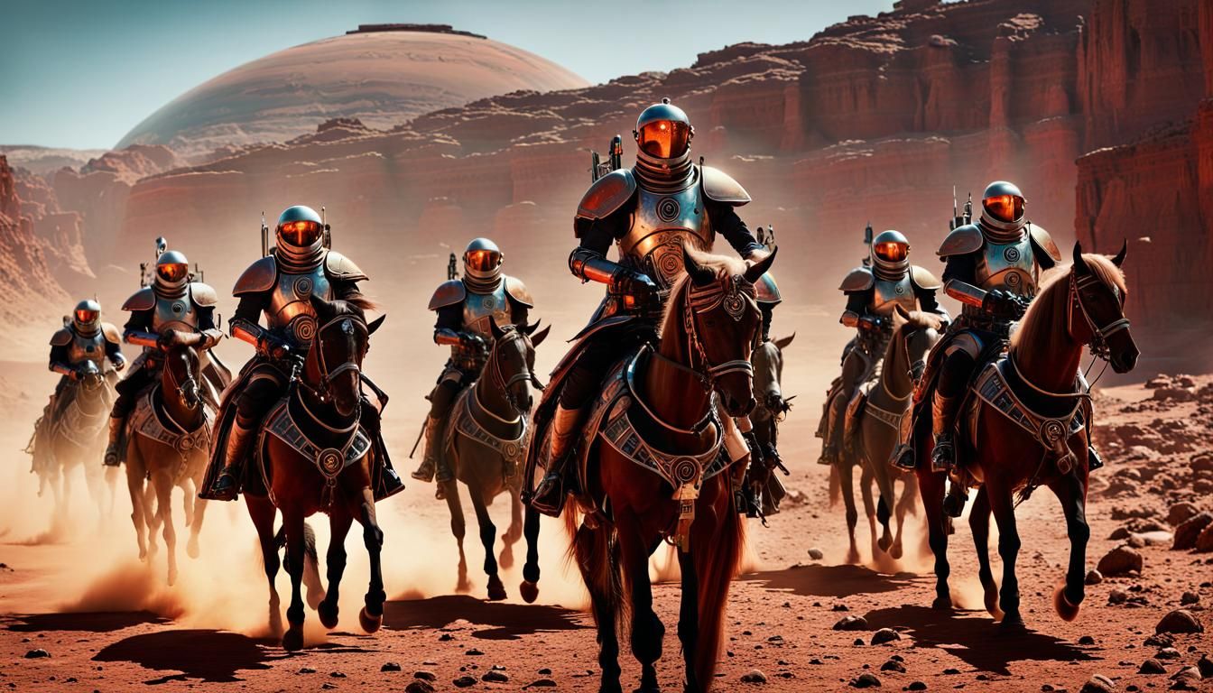 "The Fall of Mars" showcases a grand and dramatic scene of Ancient ...