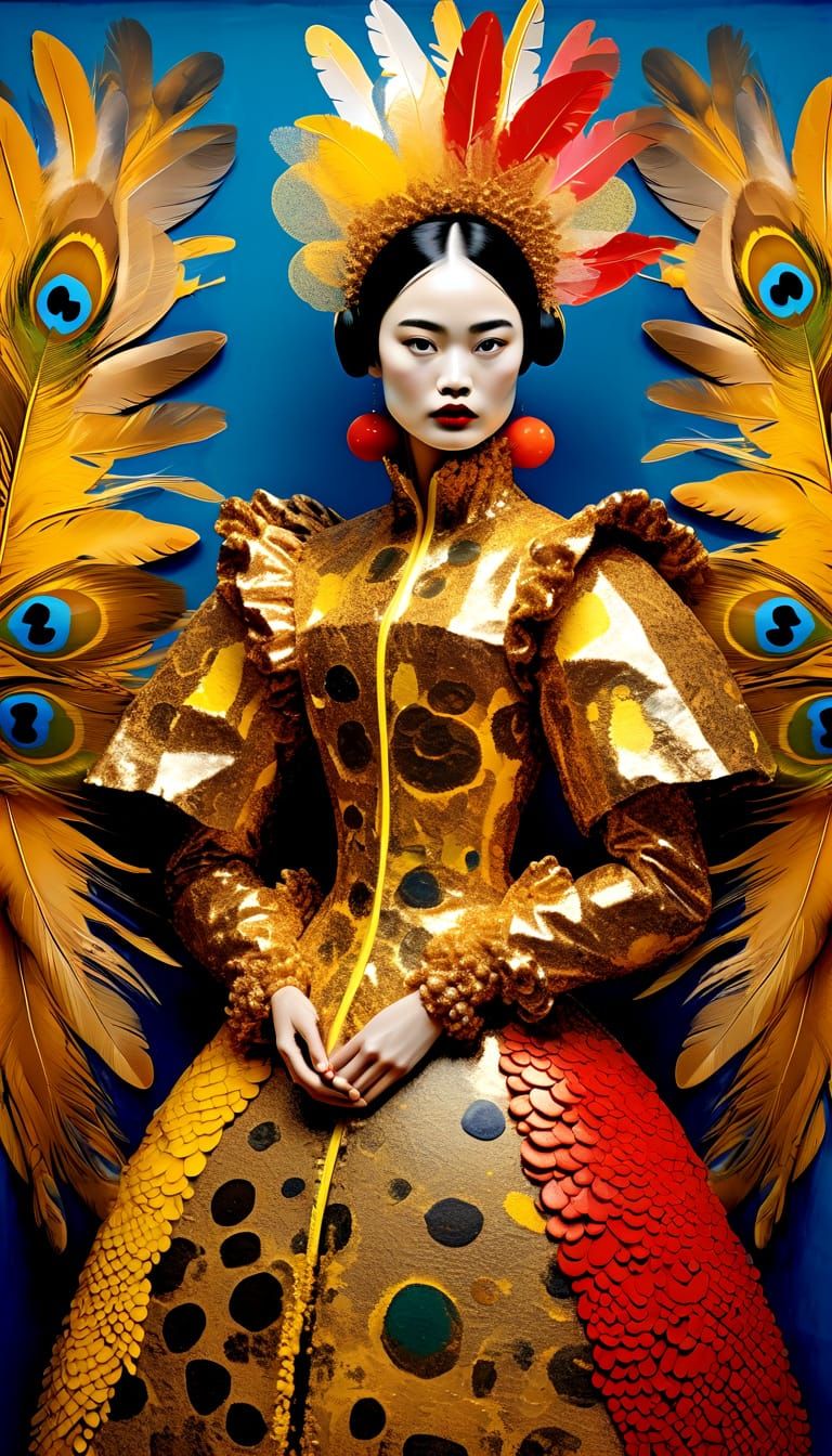 Vibrant Carnival Scene in Impasto Oil Paint Style - AI Art