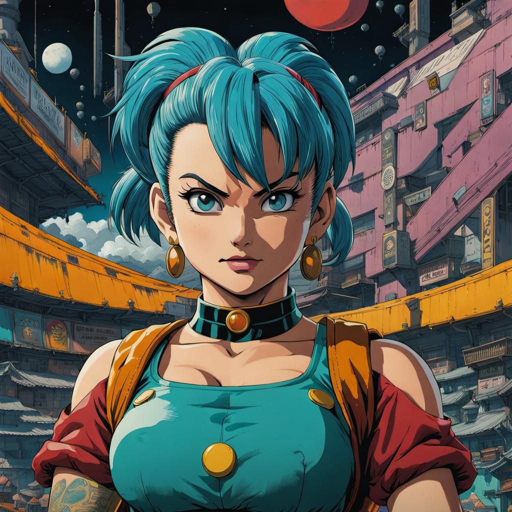 Ink draw of Bulma by akira toriyama | detailed matte painting, deep ...