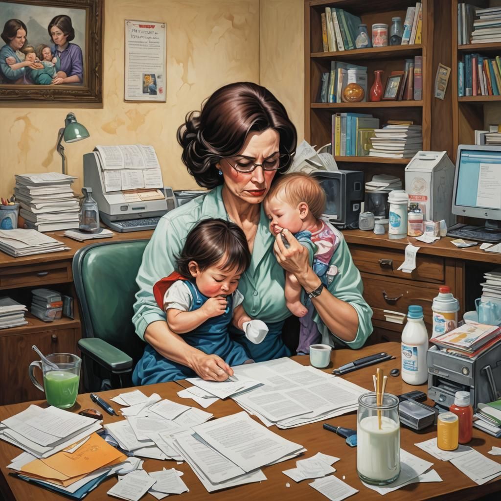 Multitasking at home - AI Generated Artwork - NightCafe Creator