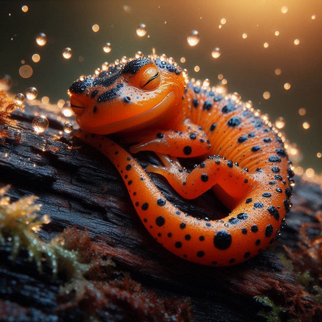 Happy Cute Newt - AI Generated Artwork - NightCafe Creator