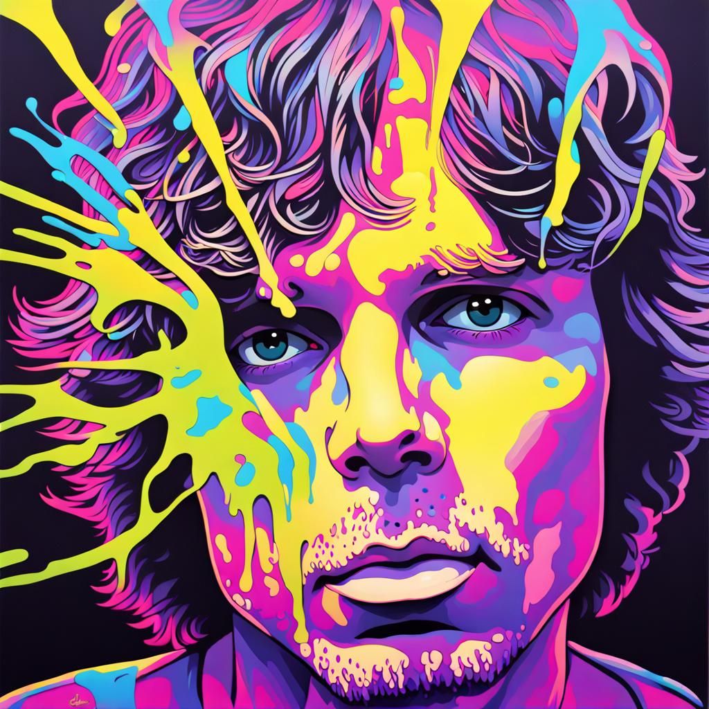 Black Light Art - Portrait of a Pychedelic Rock Star (Jim Morrison) #2 ...