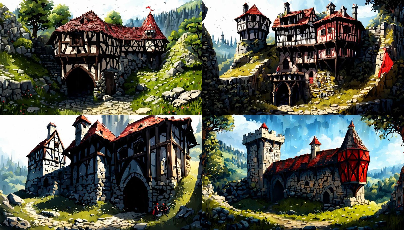 medieval hideout to the rouges , evil villain's lair - AI Generated ...