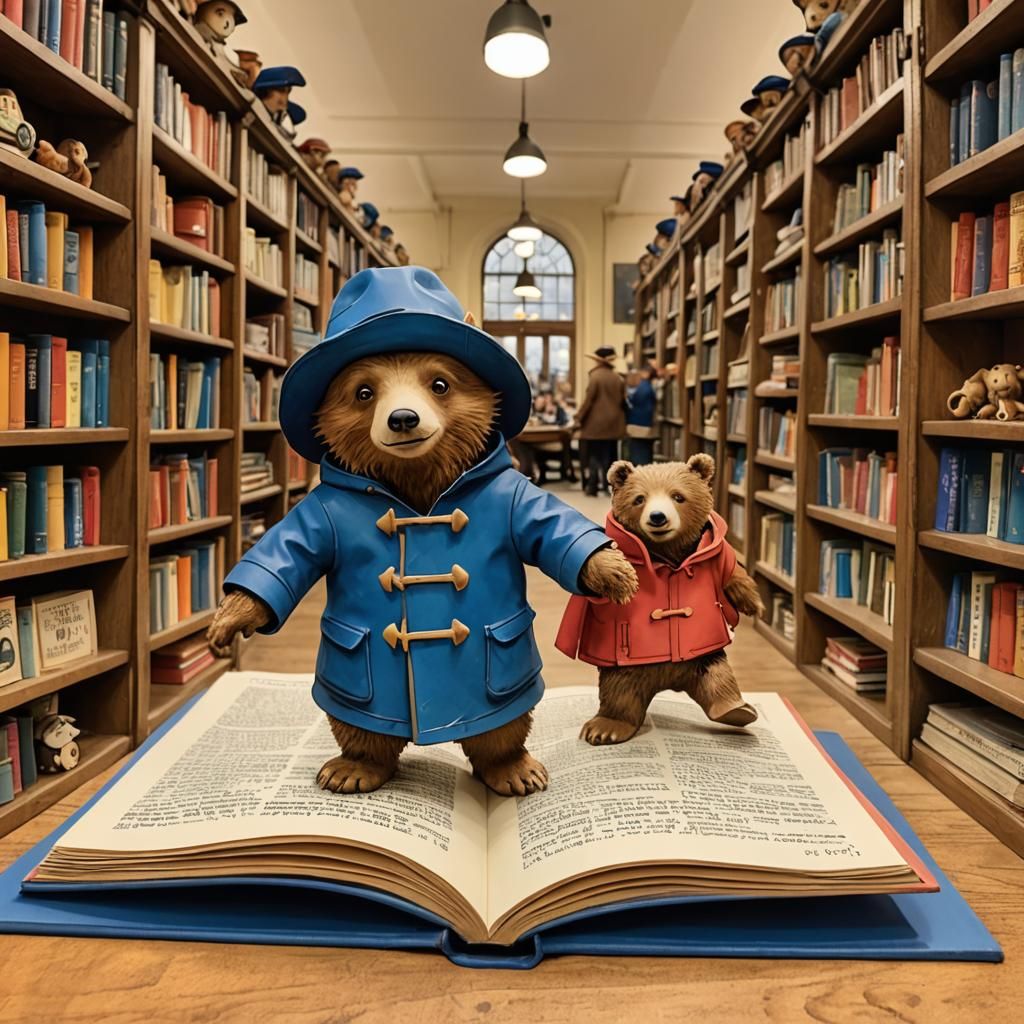 A pop up book Paddington Bear - AI Generated Artwork - NightCafe Creator