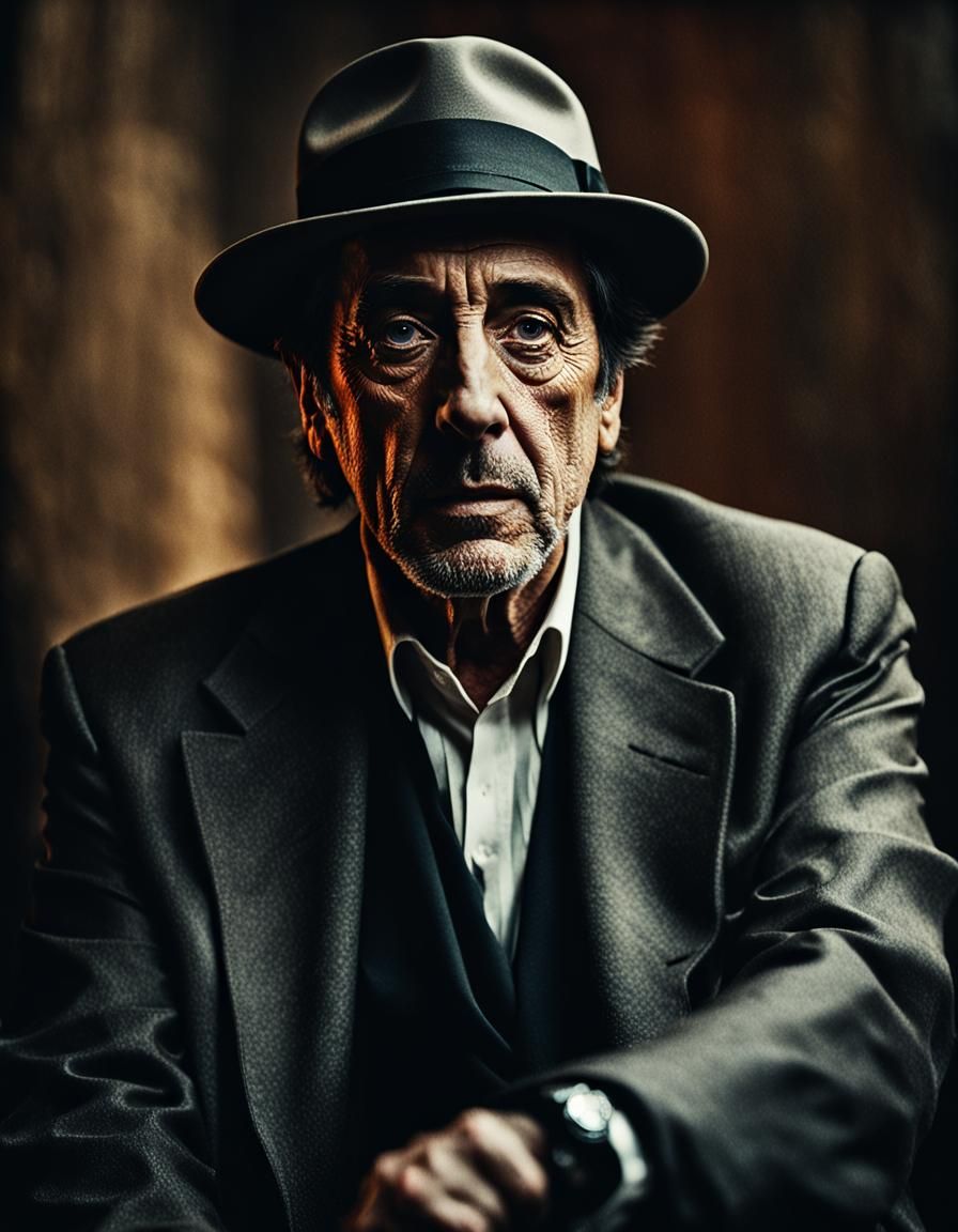 Al Pacino as a Cinematic Portrait in Moody Hyperre... - AI Art