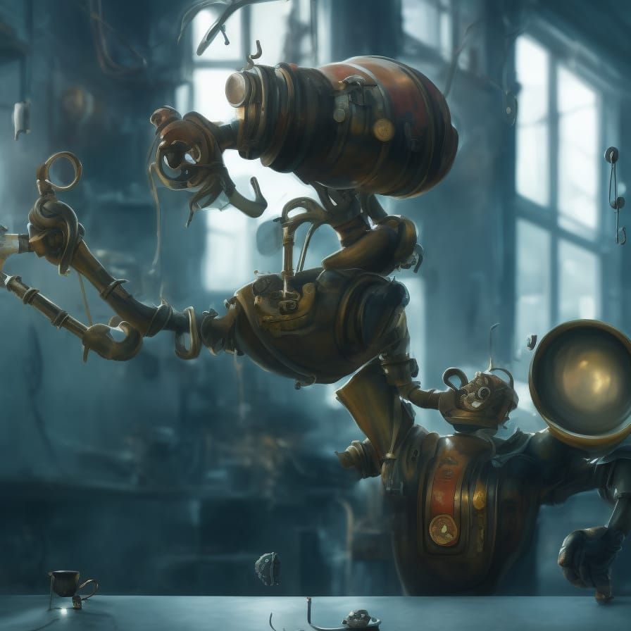 Mech-o-tea-cuppper - AI Generated Artwork - NightCafe Creator