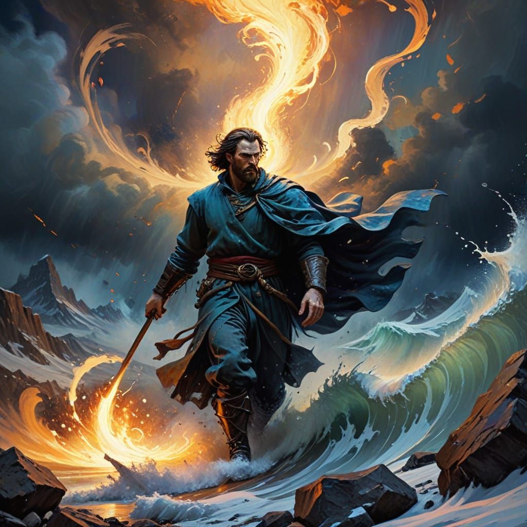 Good and Evil Engage in Epic Supernatural Battle - AI Art