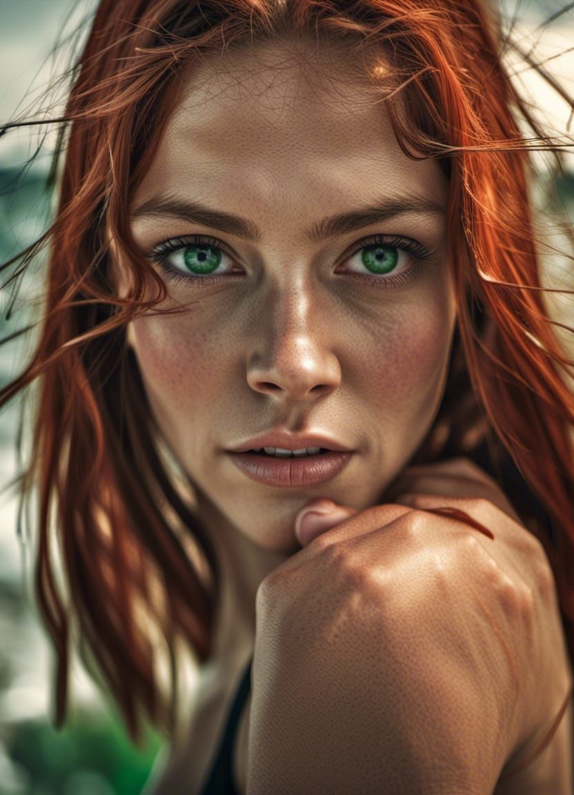 Beautiful Redhead - AI Generated Artwork - NightCafe Creator