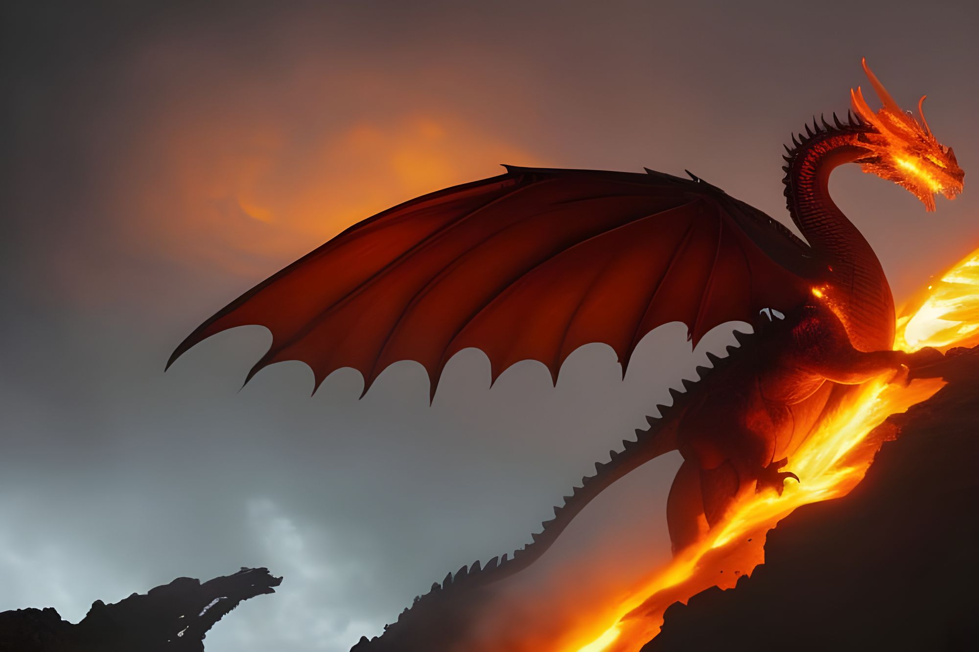 Fire-Breathing Dragon Refueling on Lava : r/Ai_Dragons