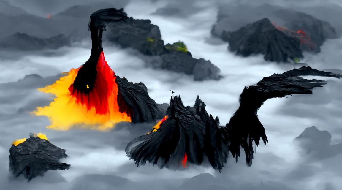 Flying Fantasy Lava Bird - AI Generated Artwork - NightCafe Creator