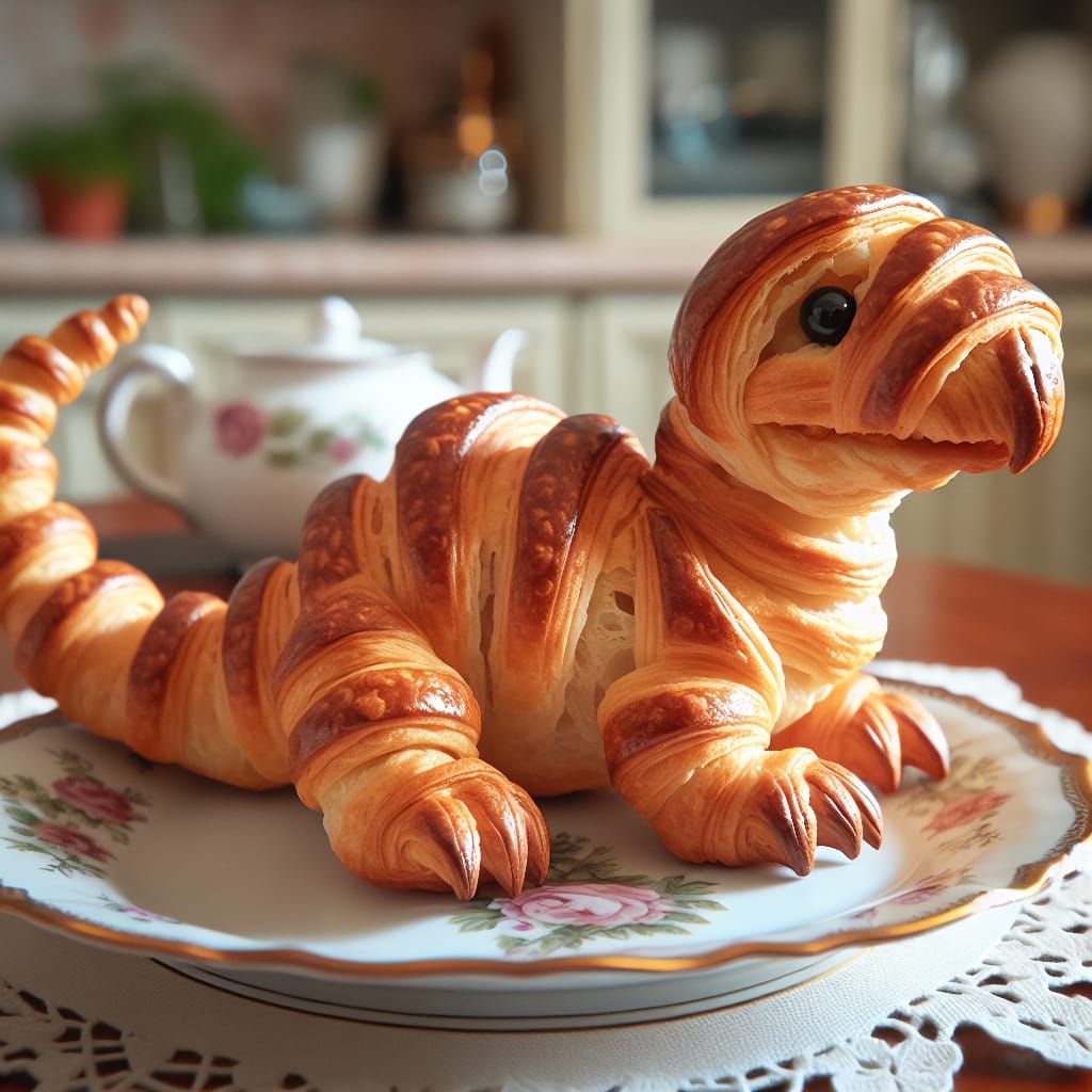 Croissantosaurus. - AI Generated Artwork - NightCafe Creator