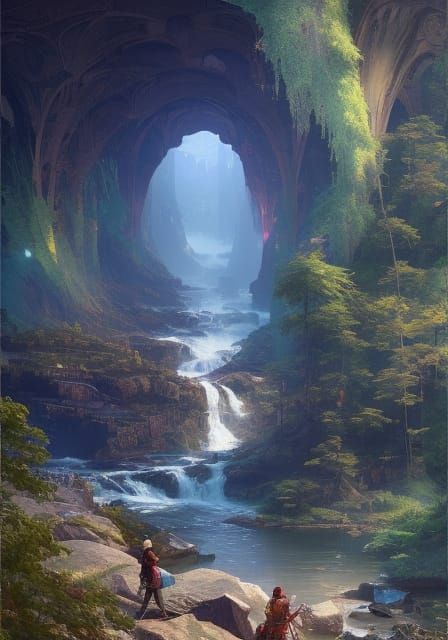 Scenic landscape, portal - AI Generated Artwork - NightCafe Creator