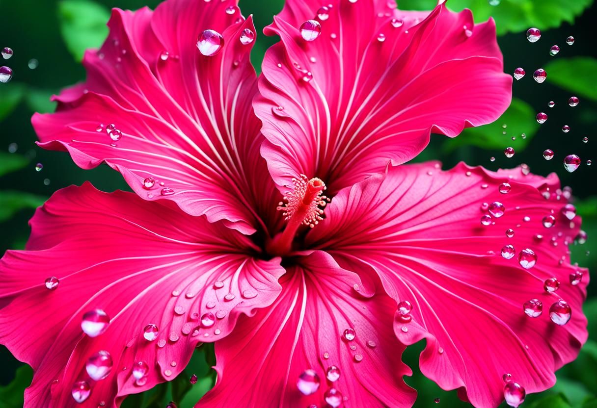 Epic Hibiscus flower - AI Generated Artwork - NightCafe Creator