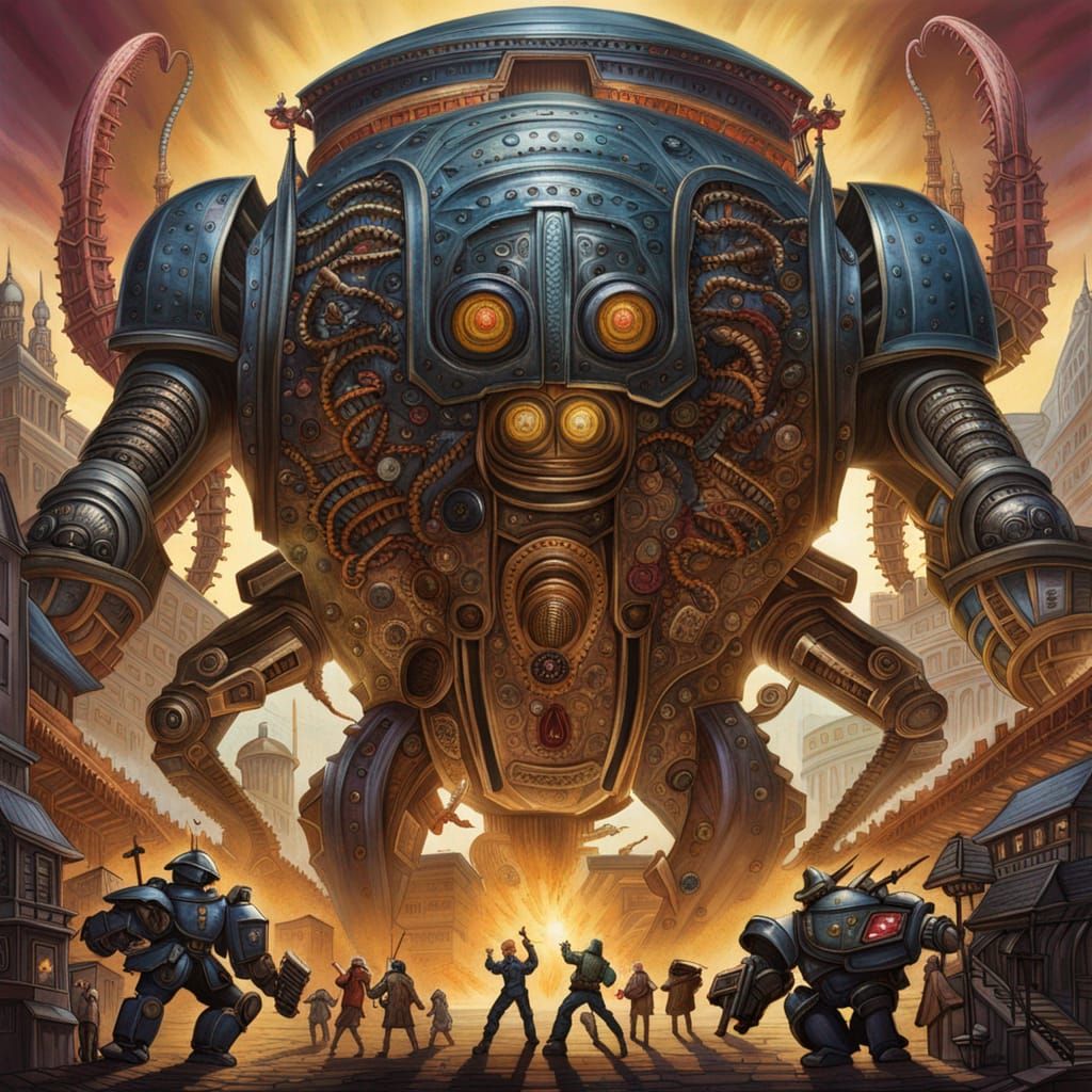 Eldritch Robot - AI Generated Artwork - NightCafe Creator