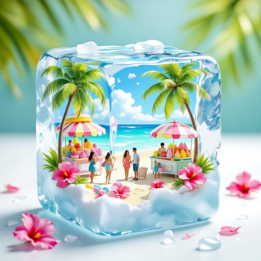 Ice- cream, Ice cube - Ice- cream, Ice cube