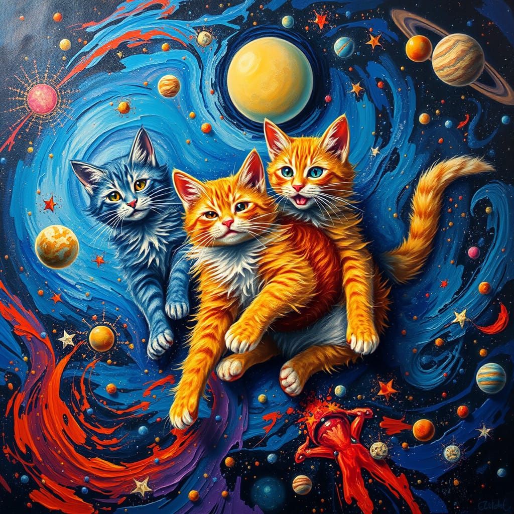 Cats destroy the universe - Cosmic Felines Unleash Chaos in ...