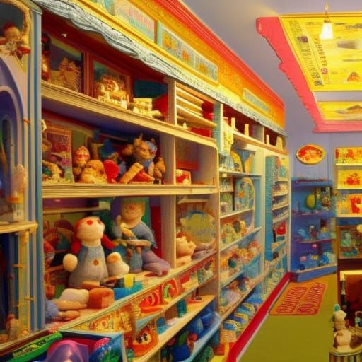 Kidcore toy shop - AI Generated Artwork - NightCafe Creator